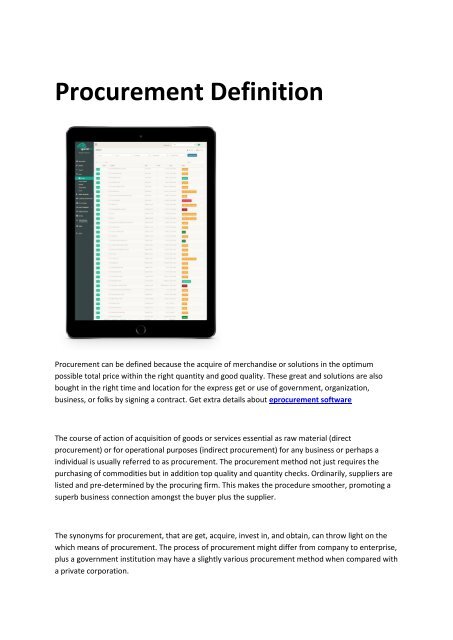 eprocurement