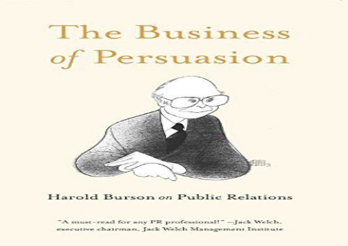 [+]The best book of the month The Business of Persuasion: Harold Burson ...