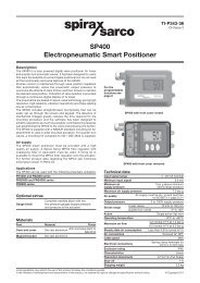 SP500 Electropneumatic Smart Positioner - Spirax Sarco