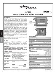 SP200 electropneumatic smart positioner - Spirax Sarco