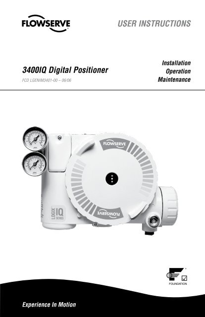 USER INSTRUCTIONS 3400IQ Digital Positioner - Flowserve ...