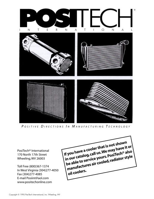 New PosiTech Catalog.indd - Advanced Intercooling Systems