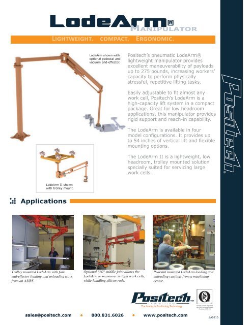 MANIPULATOR Lightweight. compact. Ergonomic. - Positech