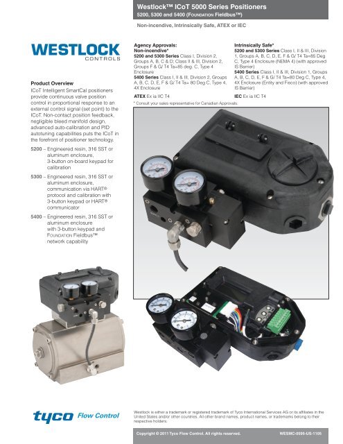 Westlock™ ICoT 5000 Series Positioners - Valves and Controls
