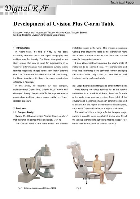 Digital R /F Development of Cvision Plus C-arm Table - Shimadzu