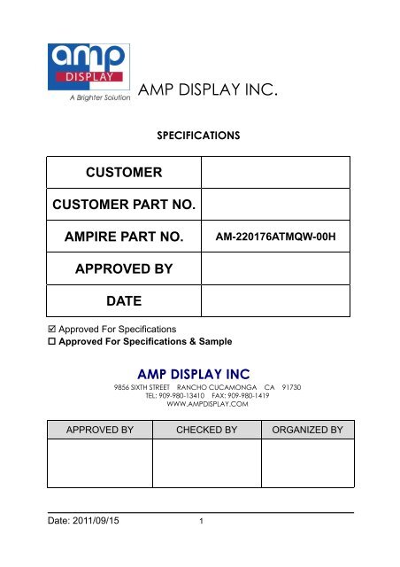 晶采光電科技股份有限公司 - amp display