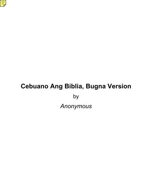 Cebuano Ang Biblia, Bugna Version - Bible Portal