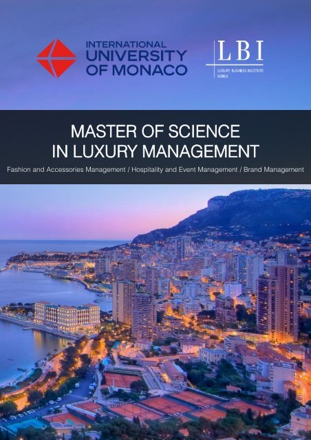 IUM MSc Program Brochures