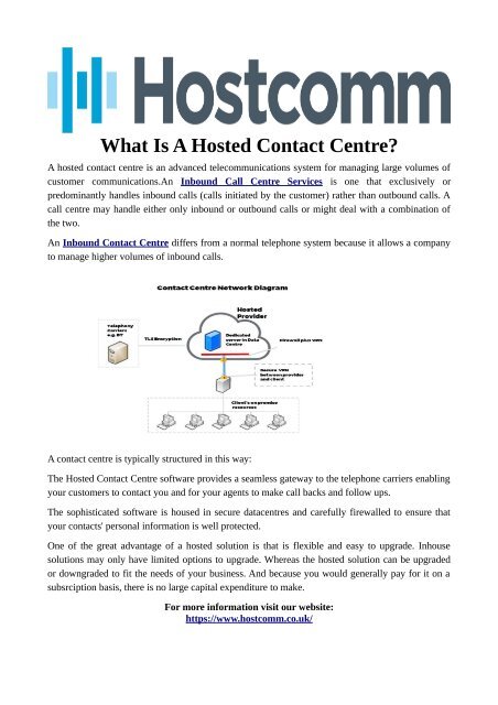 What Is A Hosted Contact Centre?