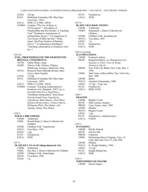 LABAN NOTATION SCORES: AN