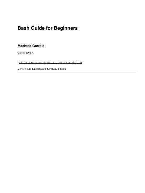 Bash-Beginners-Guide