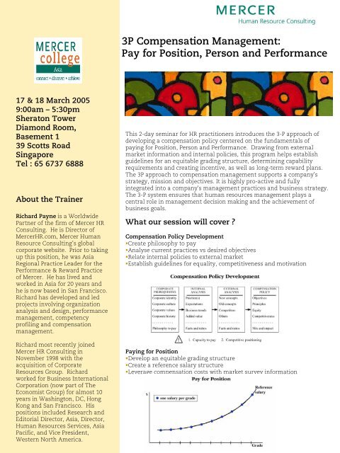 3P Compensation Management: Pay for Position ... - iMercer.com