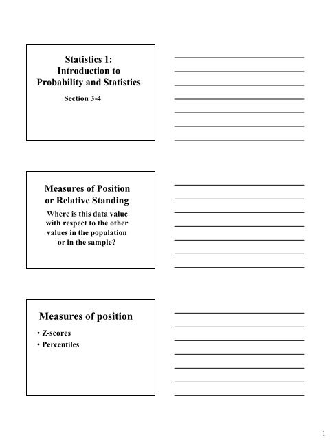 Measures of position