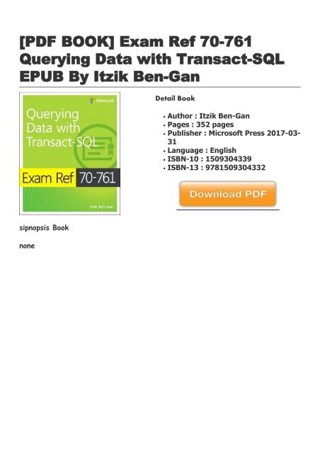 querying data with transact sql pdf