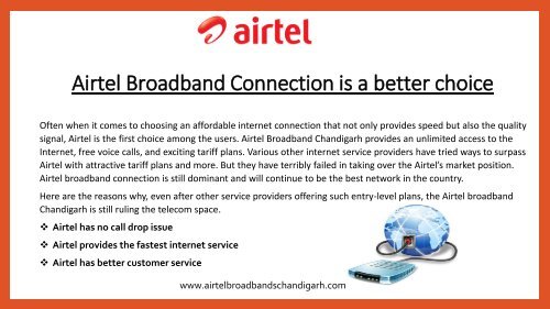Airtel broadband connection