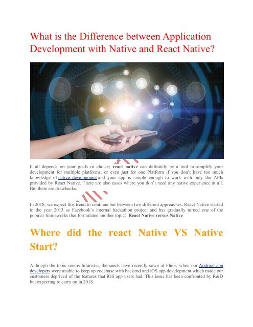 NATIVE MOBILE APP DEVELOPMENT