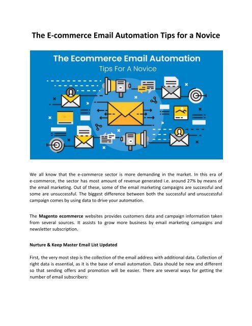 Email Automation Tips For Beginners