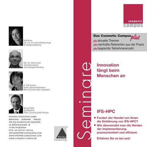 IFS-HPC - Pfeiffer Consulting