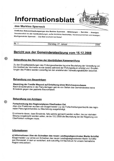 informationsblatt - Markt Sparneck