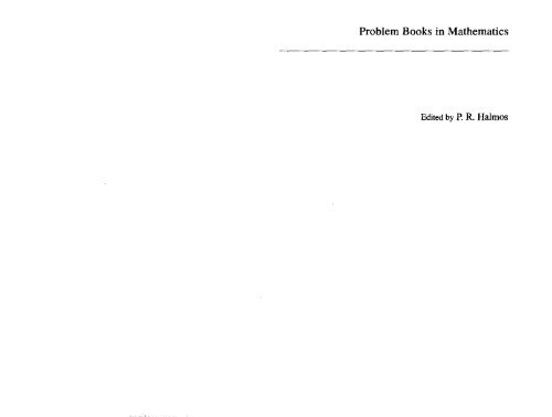 Problem Books in Mathematics - Page maison de Simon Plouffe