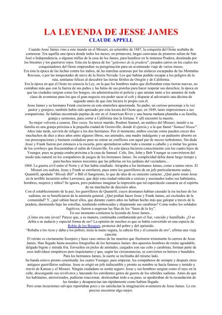 Appell Claude - La Leyenda De Jesse James