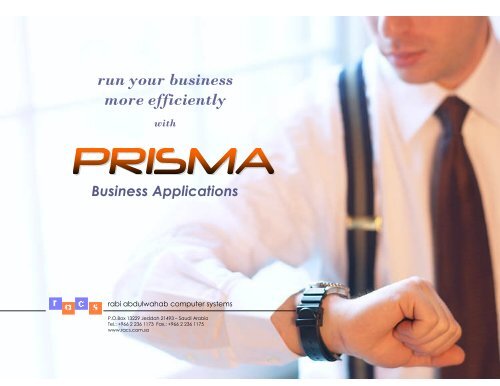 Prisma Brochure - racs - Prisma Business Applications