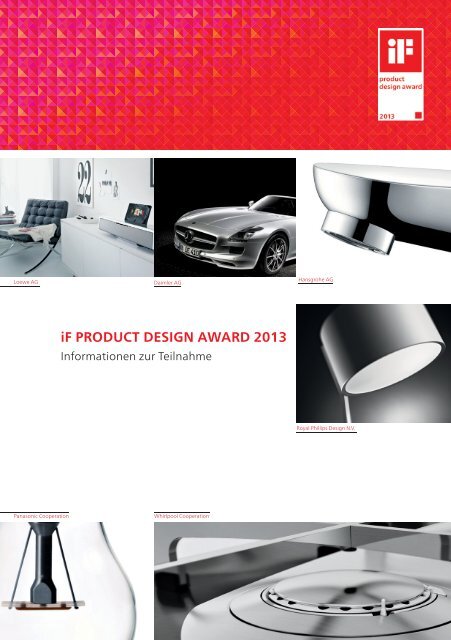 Informationen zur Teilnahme iF product design award 2013