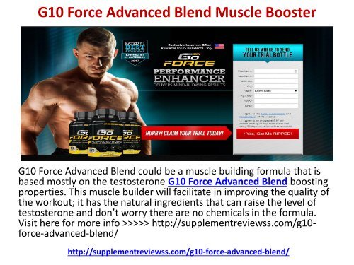 G10 Force Advanced Blend Muscle Booster
