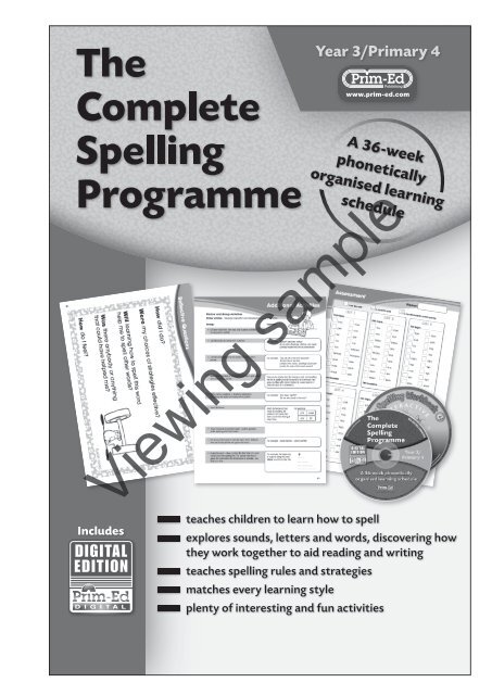 PR-9237UK Complete Spelling Programme - Year 3