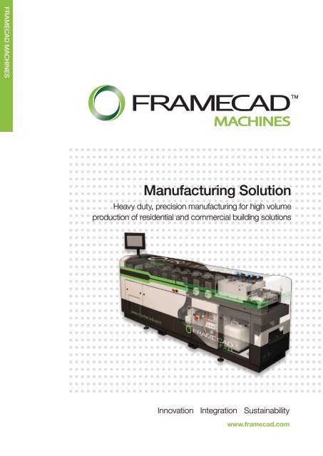 F300i-F315i 产品说明书 - Framecad