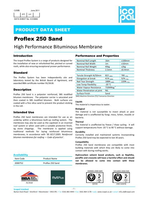 Proflex 250 Underlay - Icopal