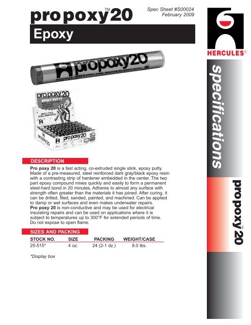 propoxy20 Epoxy - Hercules Chemical Company