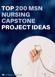 Capstone Project Ideas Nursing
