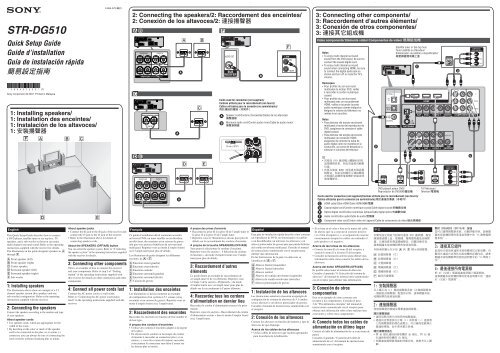 Sony STR-DG510 - STR-DG510 Guida di installazione Spagnolo