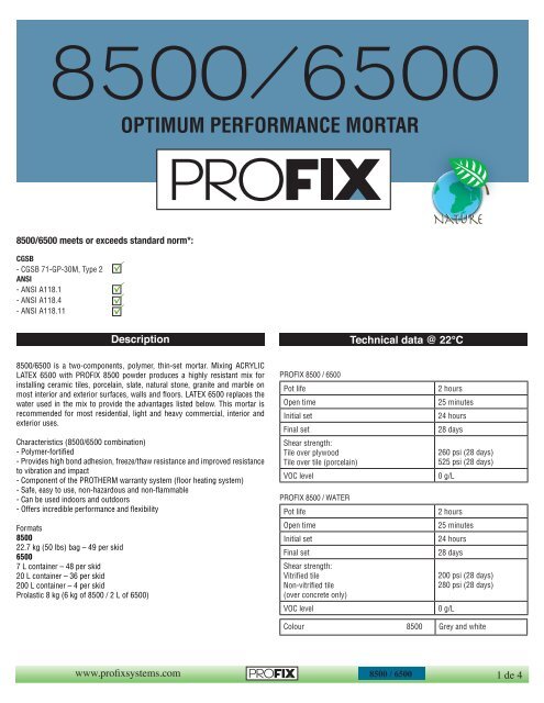 8500 / 6500 - Profix