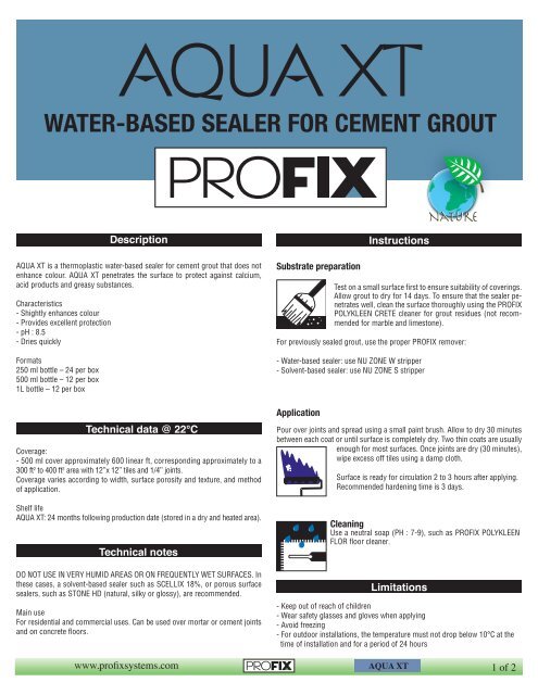 Technical Data Sheet - pdf - Profix