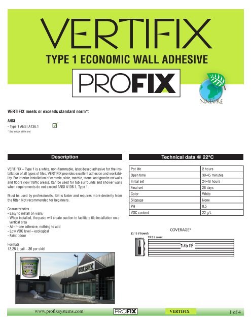 VERTIFIX TypE 1 - Profix