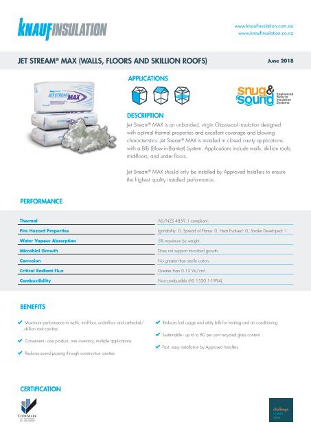 JET STREAM MAX - Multi-use BLOW-IN Insulation