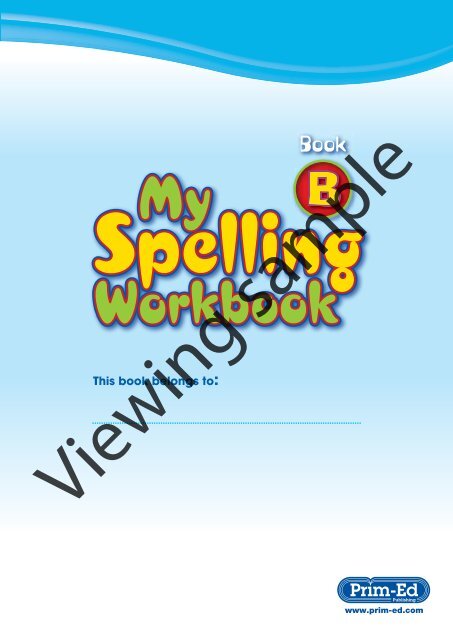 PR-2281UK My Spelling Workbook - Book B