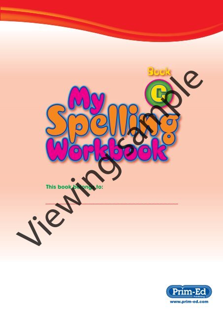 PR-2282UK My Spelling Workbook - Book C