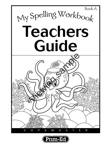 PR-1121UK Original Spelling Workbook Teachers Guide - Book A