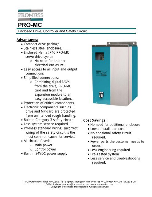 PRO-MC - Promess Inc