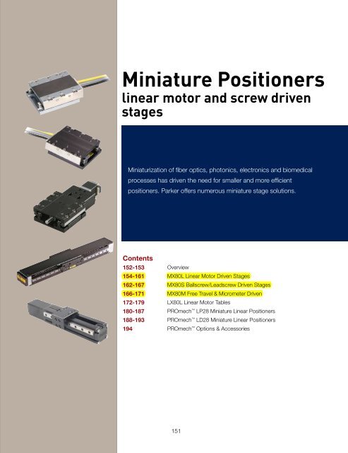Miniature Positioners