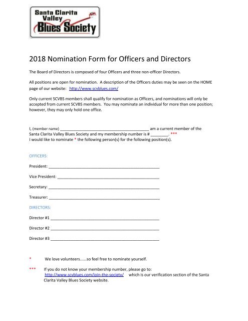 2018 Nomination Form for Officers and Directors r3