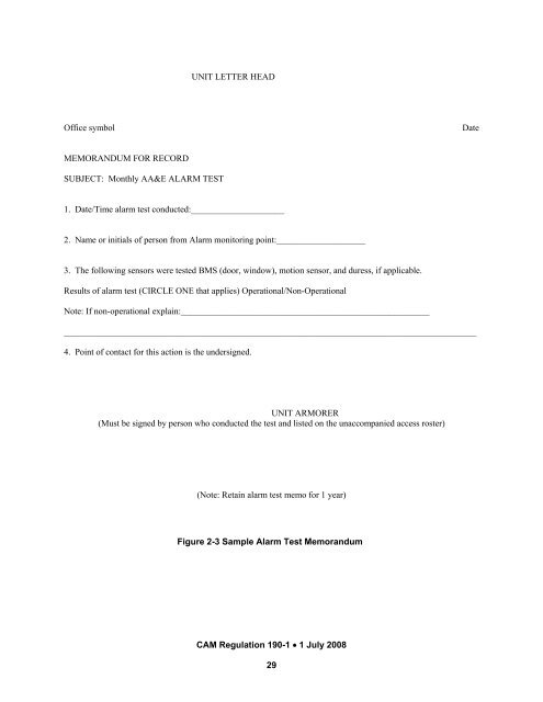 Figure 2-2 Sample DA form