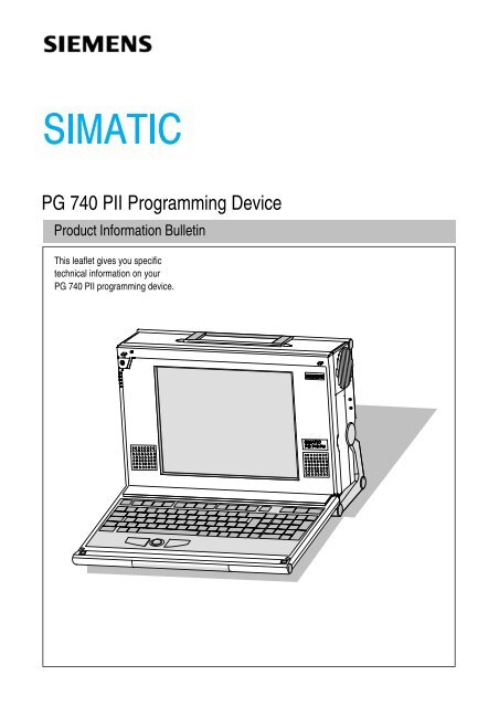 PG 740 PII - Siemens