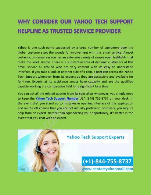 Yahoo Tech Support team assist to fix Problem