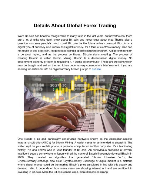 Details About Global Forex Trading