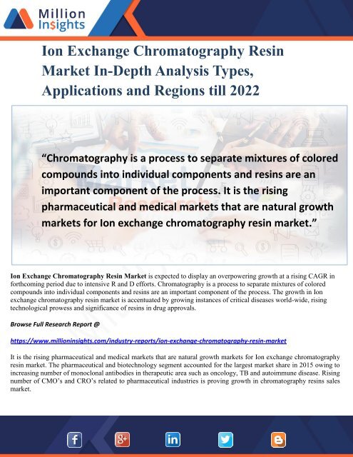 Ion Exchange Chromatography Resin Market In-Depth Analysis Types ...