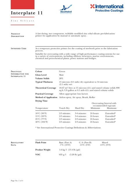 Interplate 11 - International - Protective Coatings